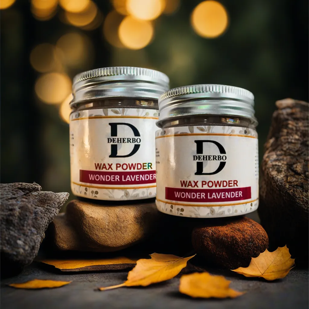 Organic Hair Removal Wax Powder (Unisex) - Wonder Lavender (Pack of 2 ...